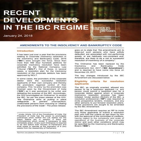 Recent Developments In The IBC Regime | PDF
