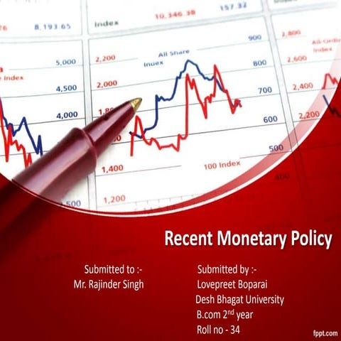 Monetary policy | PPTX