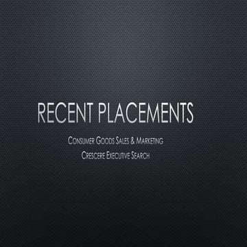 Recent placements final | PPT