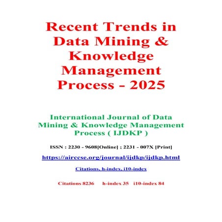Recent Trends in Data Mining & Knowledge Management Process - 2025 | PDF