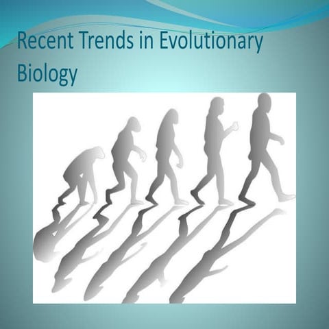 Recent Trends in Evolutionary Biology by Pratanu Banerjee ...