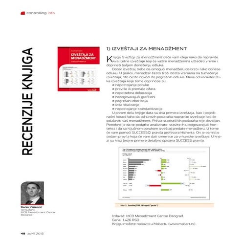 Recenzije knjiga - Izveštaji za menadžment, Napredni grafikoni u excelu ...