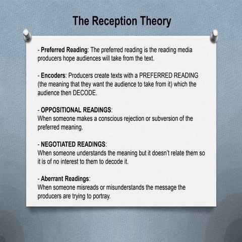 Reception theory | PPTX