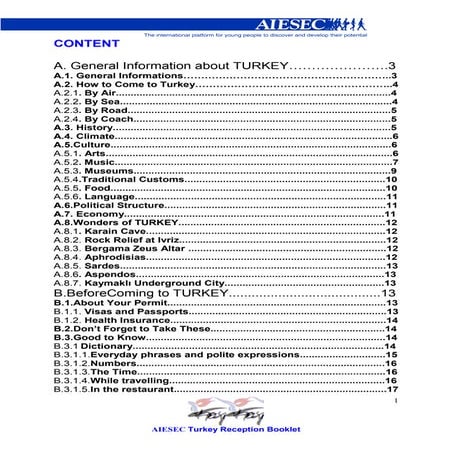 Reception booklet of_turkey | PDF