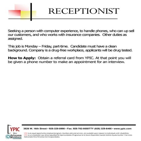 Receptionist