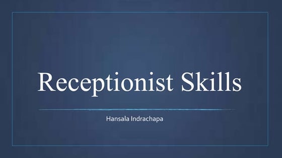 Reception | Ppt