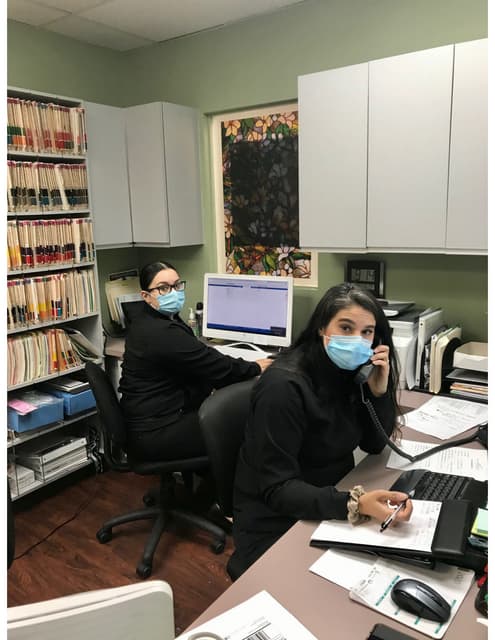 Warm and friendly front desk staff at Fairfield Smiles by Design | PPT