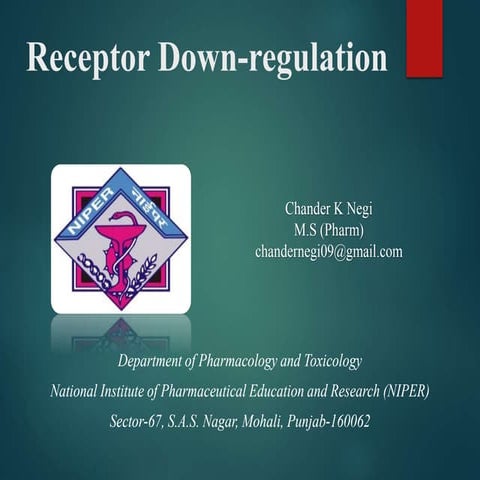 Receptor down regulation | PPTX
