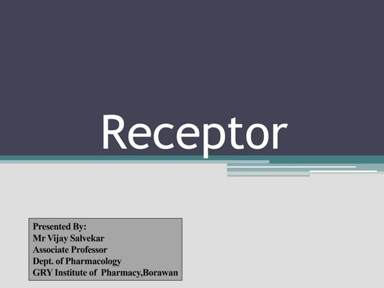 Receptors and receptors classification | PPTX