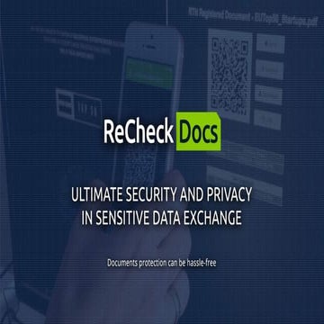 ReCheck Docs Sales Deck | PDF