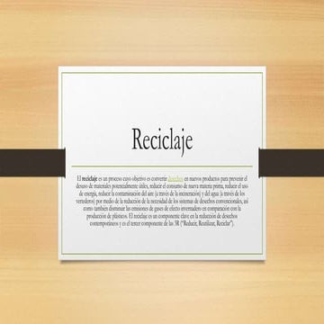 Reciclaje | PPTX