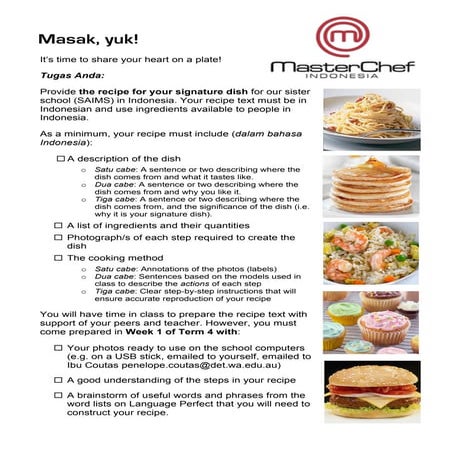 Recipe Assignment | PDF