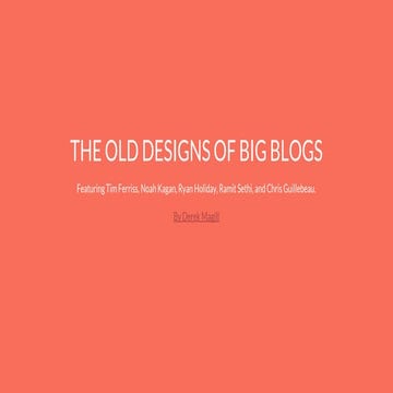 The Old Designs of Big Blogs | PPT