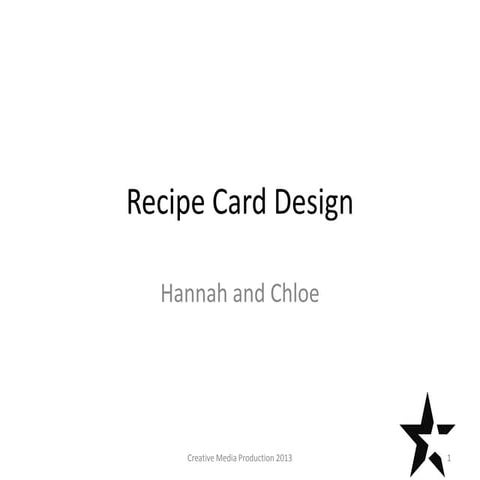 Recipe card design pro forma | PPT