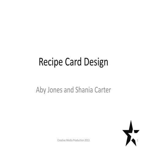 Recipe Cards Task 7 | PPTX