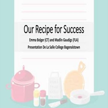 Recipe for Success Showcase | PPTX