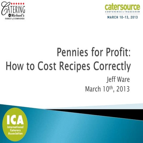 Recipe Pricing | PPTX