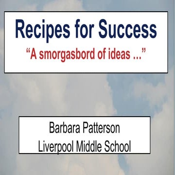Recipes for success | PPT
