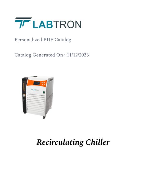 Re-Circulation Chiller | PDF