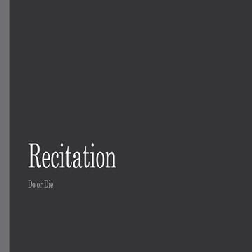 Recitation 3 Recitation 3 Recitation 3.pptx