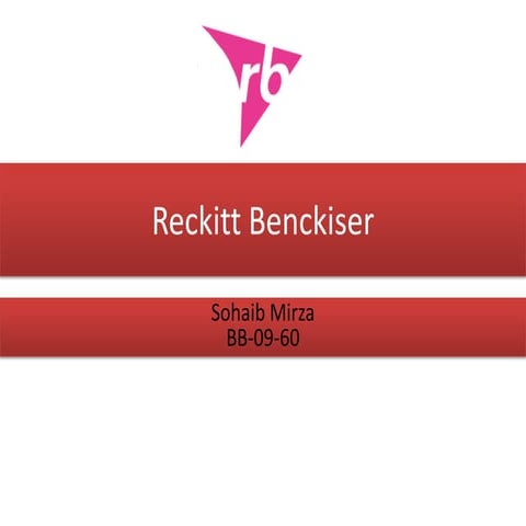 Reckitt Benckiser Pakistan (Strategic Management) | PPTX