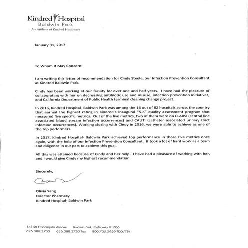 Rec letter for cindy steele signed oy | PDF