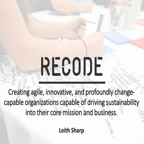 RECODE Webinar: A model for creating agile, innovative and change ...