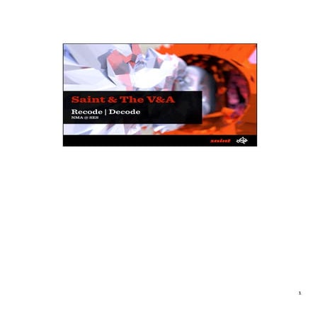 Recode | Decode case study by Saint | PDF