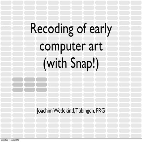 Recoding early computer art | PDF | Technology & Computing