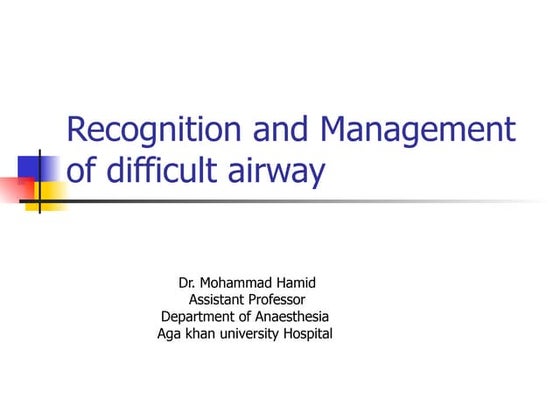 Difficult airway | PPT