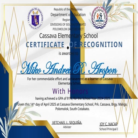 Recognition-certificate-2024-2025 recognition day for honors.pptx