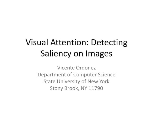 Visual Saliency Learning To Detect Salient Objects Ppt 3047