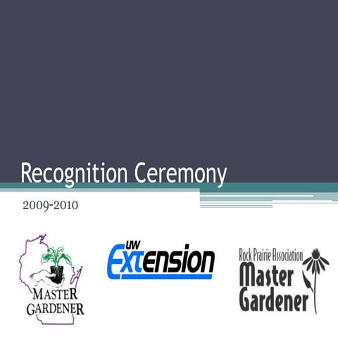 Recognition ceremony | PPTX