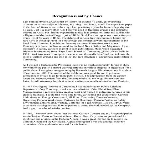 Recognition is not by chance | DOCX