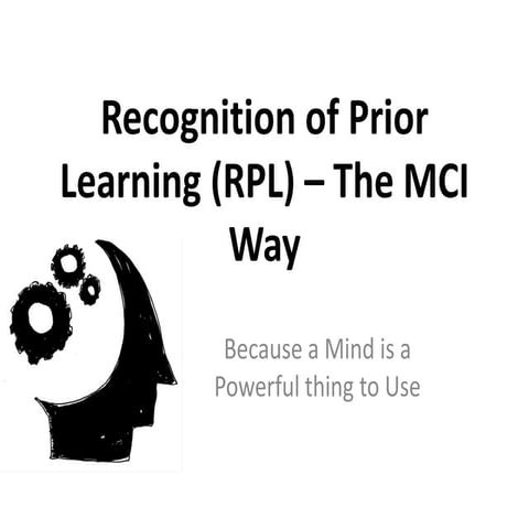 Recognition of prior learning – the MCI way | PDF