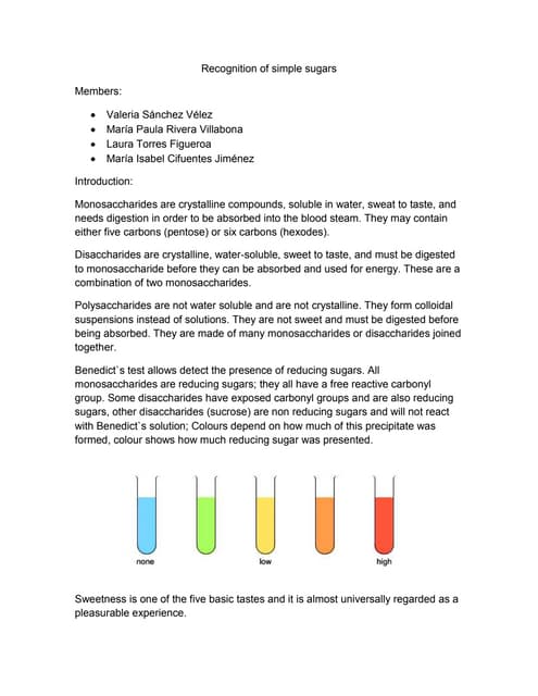 Biologia 9 simple sugars | PDF