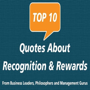 Top 10 Quotes About Recognition and Rewards | PPT
