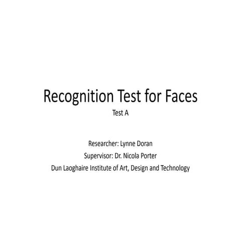 Facial Recognition Test A | PPTX
