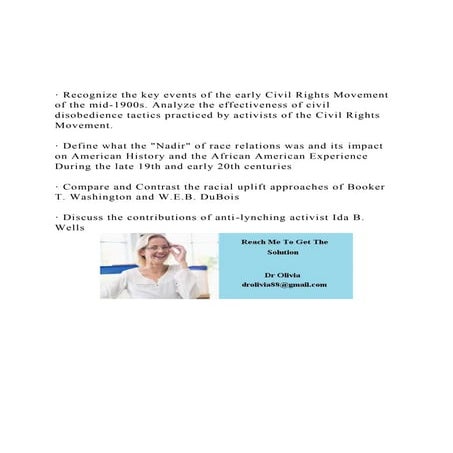 · Recognize the key events of the early Civil Rights Movemen.docx