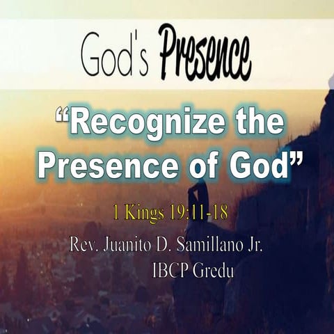 Recognize the presence of God | PPTX