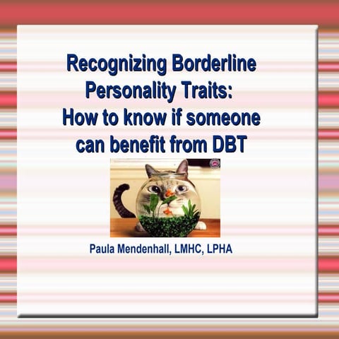 BODERLINE PERSONALITY DISORDER | PPTX