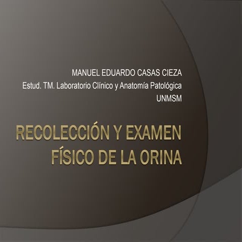 Analisis microscopico del sedimento urinario | PPTX