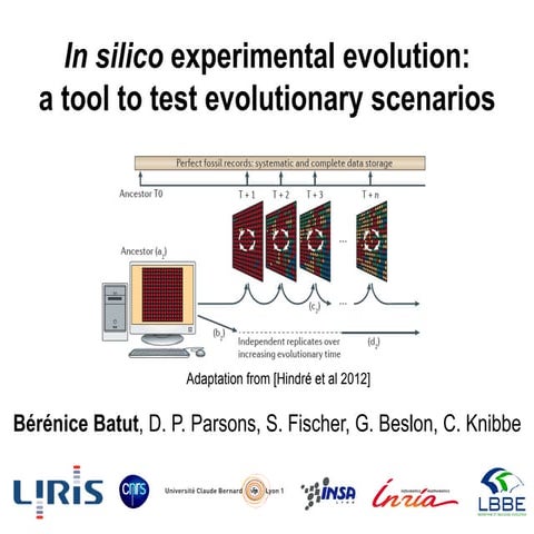 Recomb-CG 2013 - In silico experimental evolution: a tool to test ...