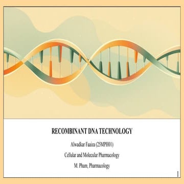 RECOMBINANT DNA TECHNOLOGY PRESENTATIONS | PPTX