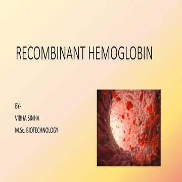 Recombinant hemoglobin | PPTX