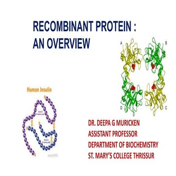 Recombinant protein | PPT