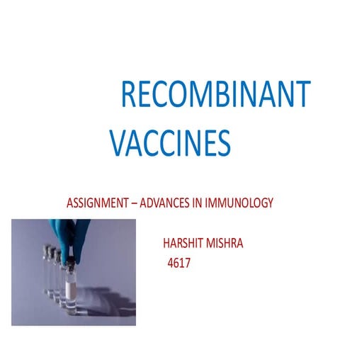 Recombinant type of vaccines: immunology and medical microbiology | PDF