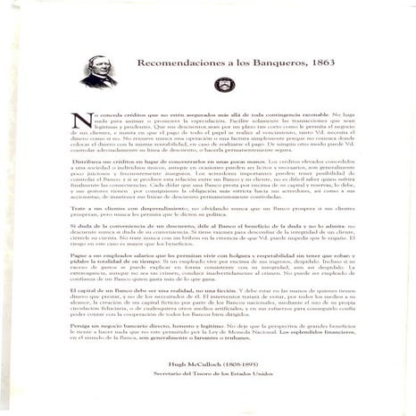 Recomendaciones A Los Banqueros 1863 | PDF