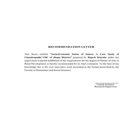 Recommendation | DOC