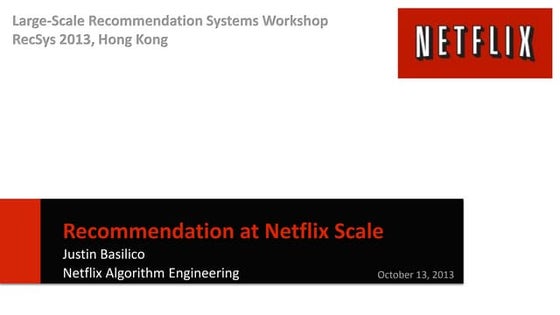 Netflix Recommender System : Big Data Case Study | PPT